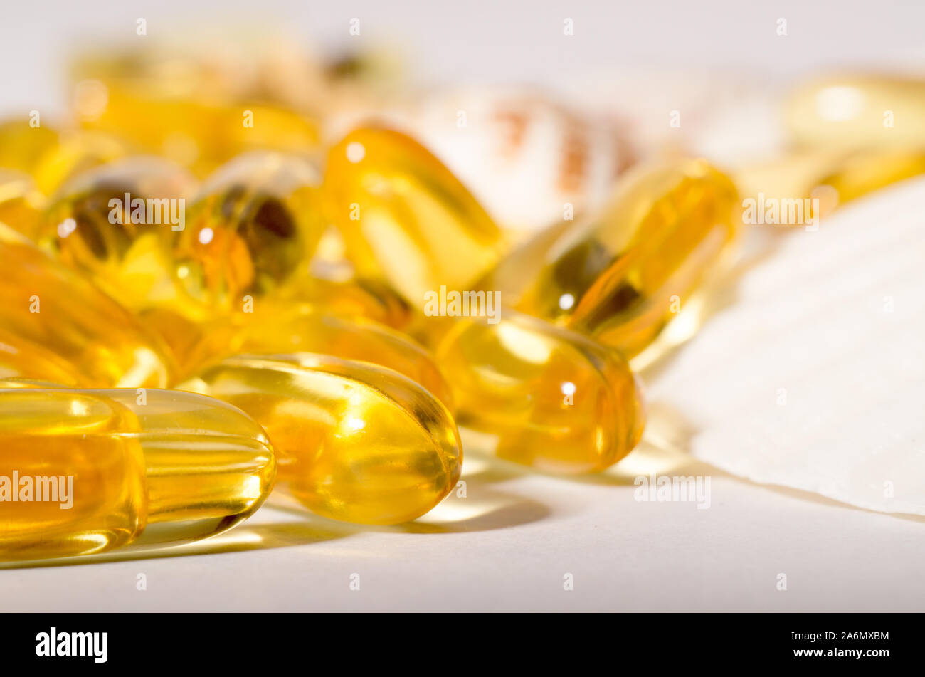 Omega 3 capsules. Supplement food capsules with oil of nordic fish oil ...