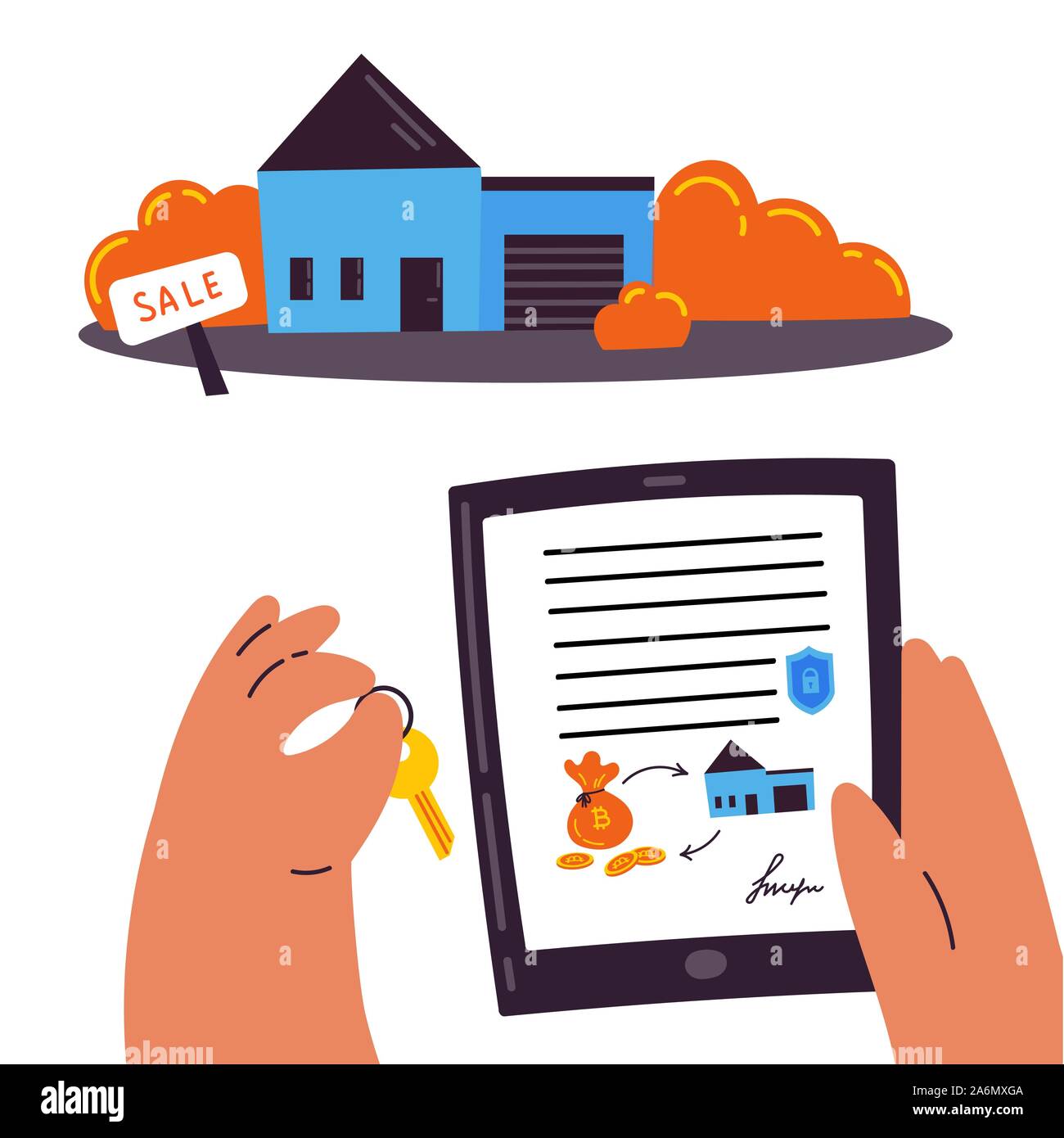 Digital vector smart house Stock Vector Images - Alamy