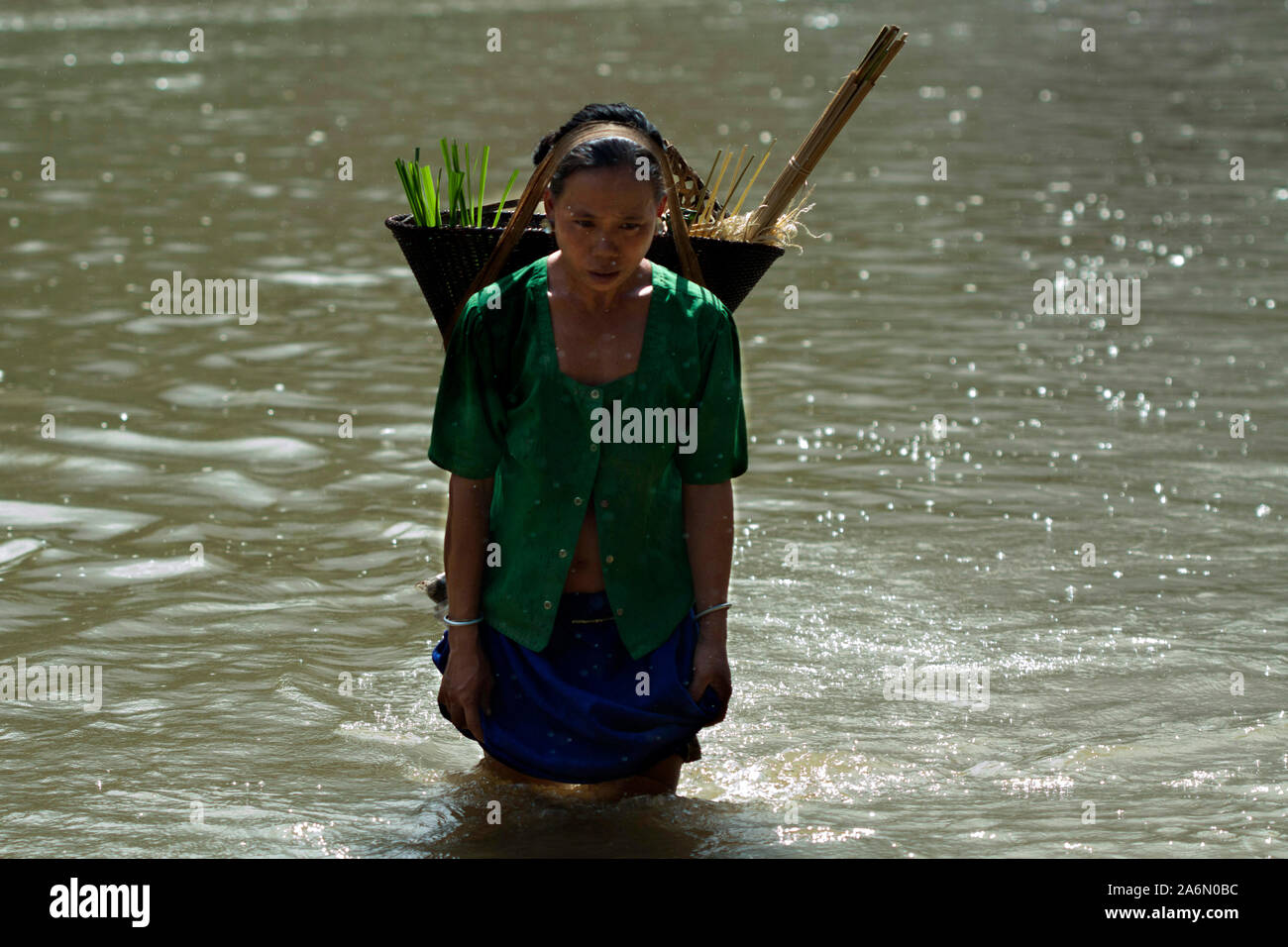 A woman from the ethnic Murong (also known as Mro or Mru) community ...
