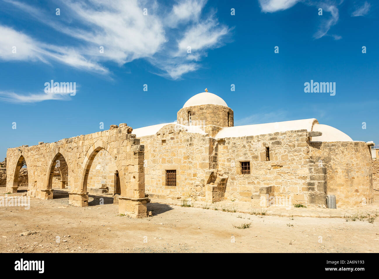 Panagia Odigitria or Virgin Mary church with ruined arch, Kouklia ...