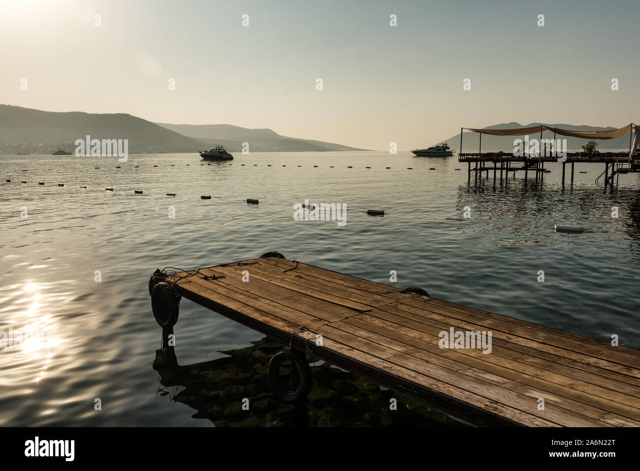 Panoramic Sunrise view of Bodrum Castle and marina bay on Turkish ...