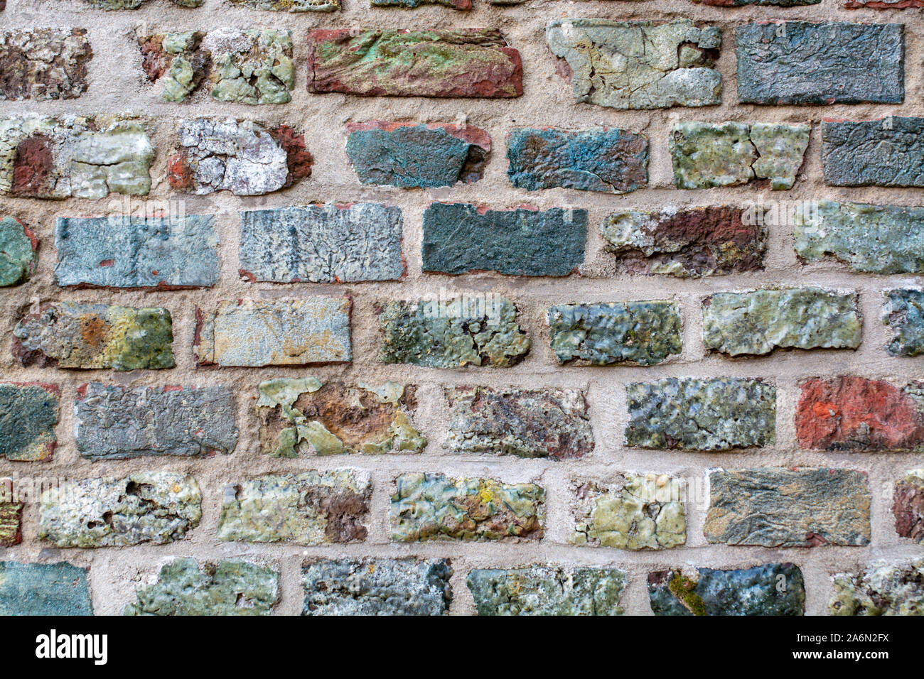 Medieval bricks with glaze, brick structure background or wallpaper ...