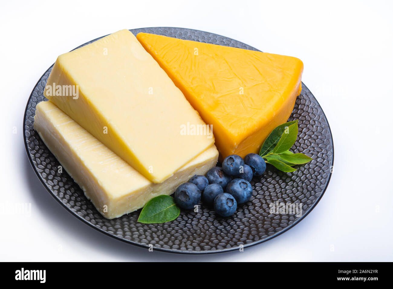 Cheddar cheese collection, variety of Cheddar cheese made from cow milk ...