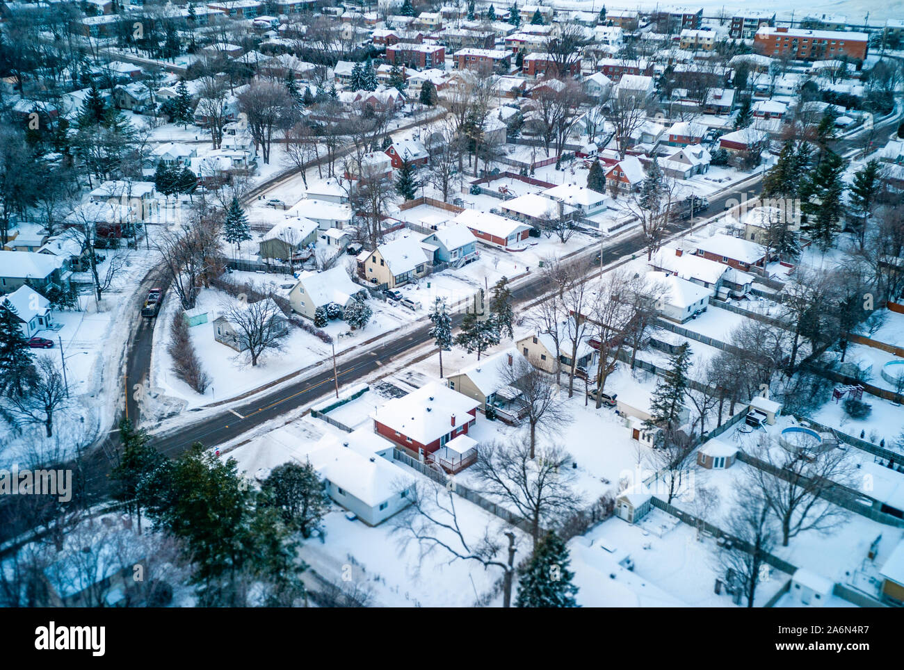 Rural/Countryside South Québec During Winter, Farmlands, Villages and ...