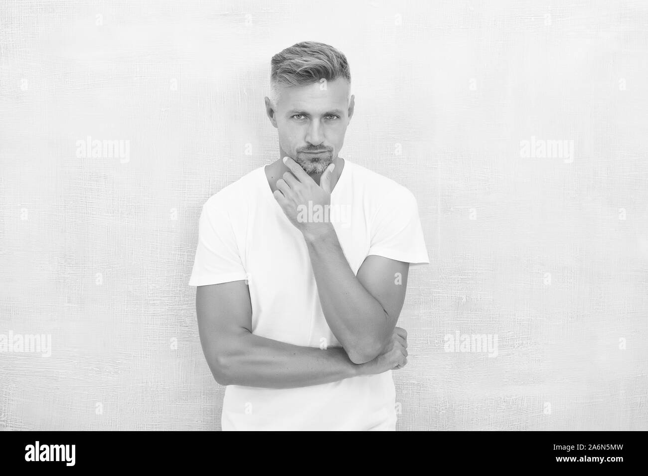 Man mature good looking model. What does it mean being macho. Bristle ...