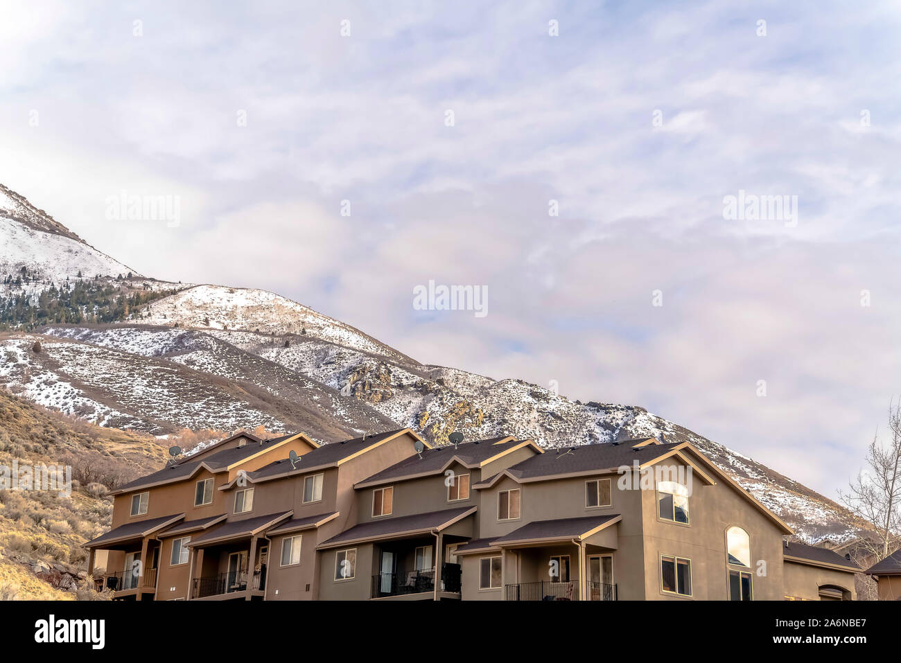 Development of houses and apartments on a mountain Stock Photo - Alamy