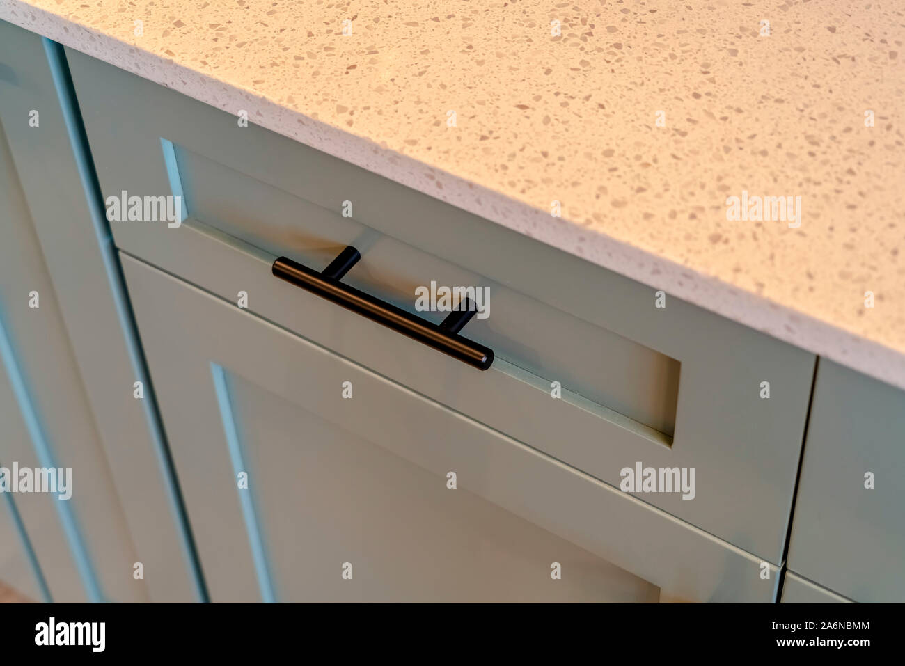 Close up of kitchen utensil draw under bench Stock Photo - Alamy