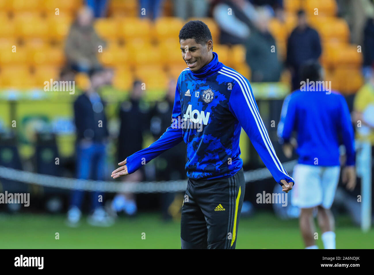 Marcus rashford of manchester united smiles hi-res stock photography ...