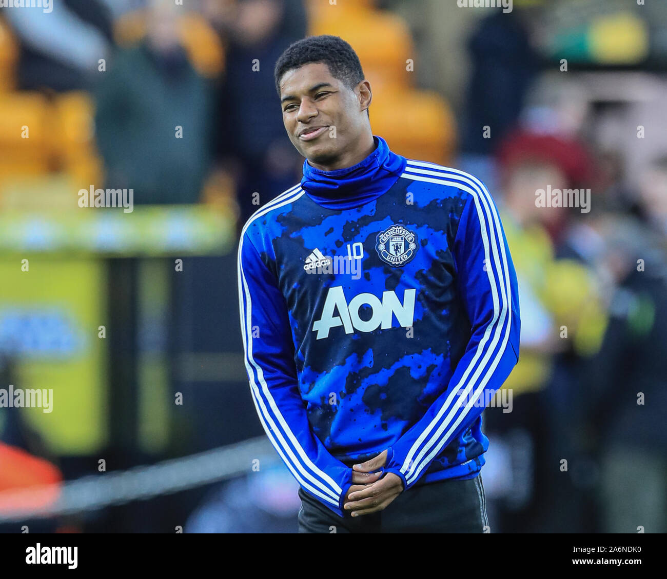 Marcus rashford of manchester united smiles hi-res stock photography ...