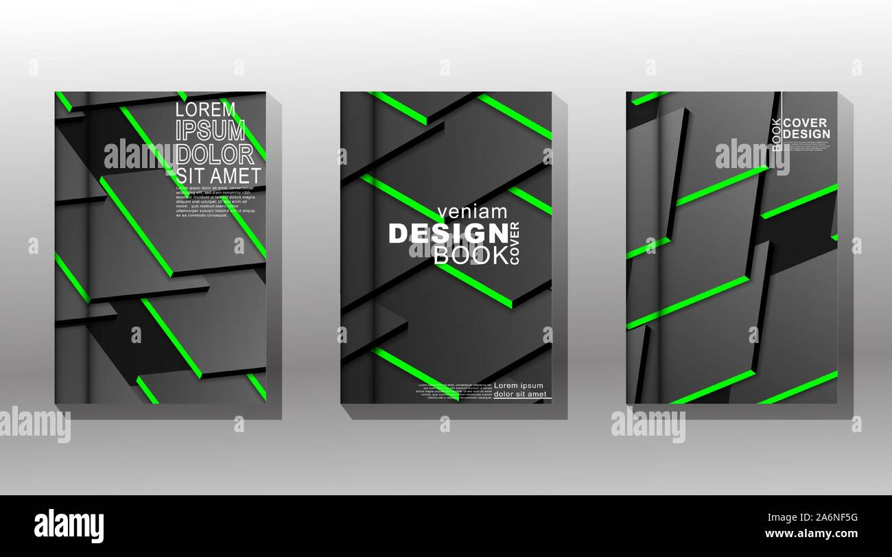 Vector collection of book covers, brochures, etc. Geometric shapes ...