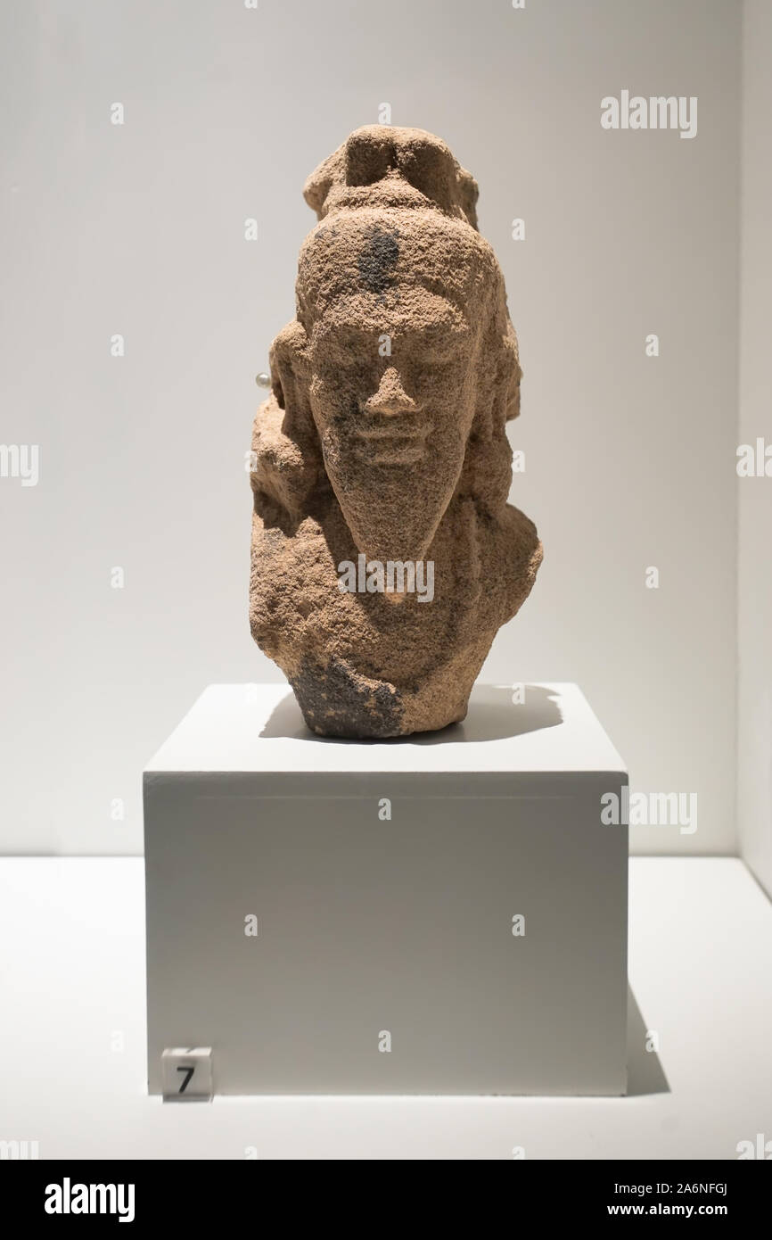 Prachin buri, Thailand - August 26, 2019: Bas-relief of Hermit (or ...