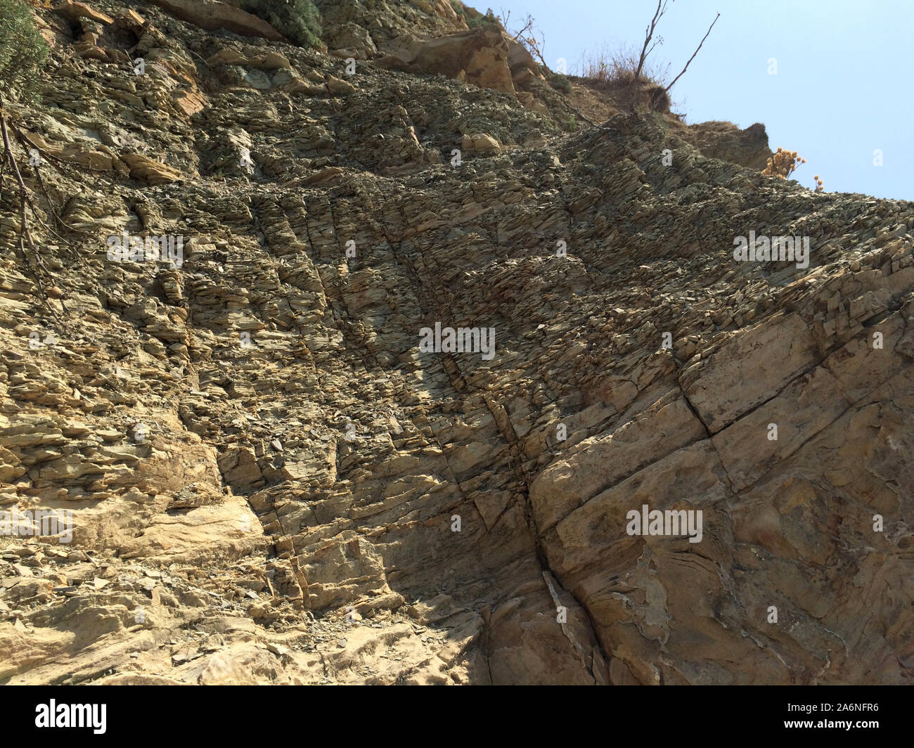 Mountain textured rocky wall with scenic layered stone structure Stock ...