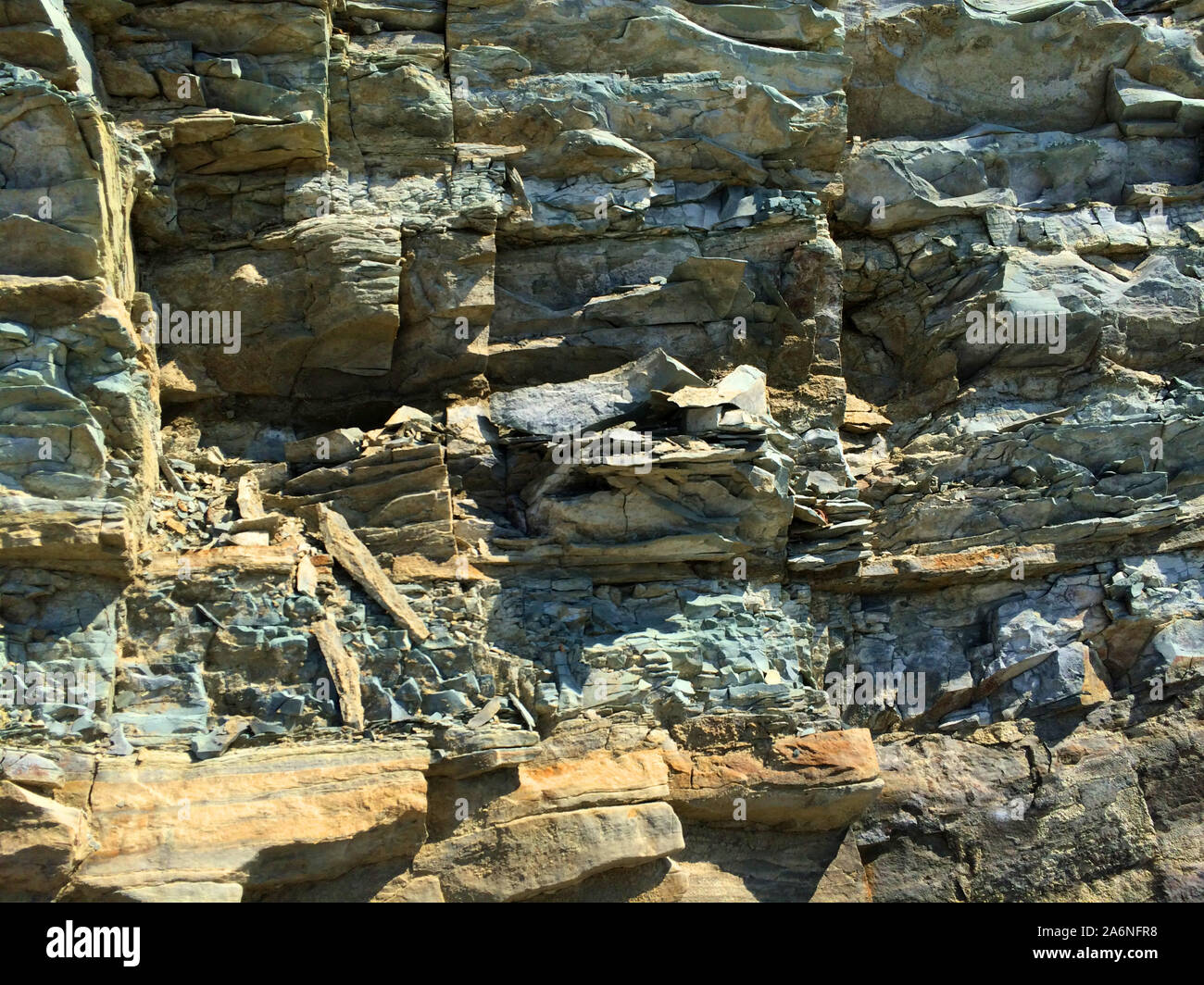 Mountain textured rocky wall with scenic layered stone structure Stock ...