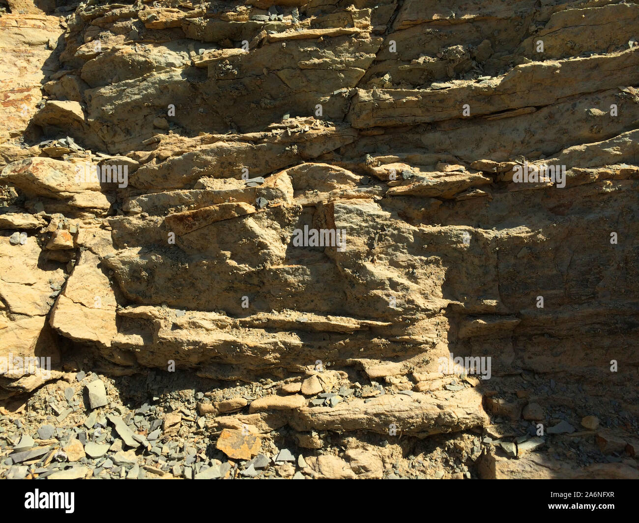 Mountain textured rocky wall with scenic layered stone structure Stock ...