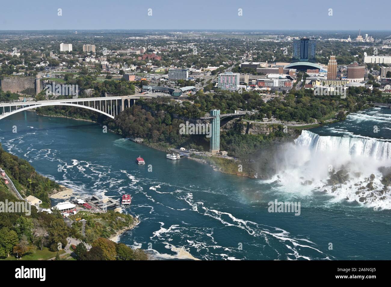 View of Niagara Falls from atop the Skyline Tower, Niagara Falls ...