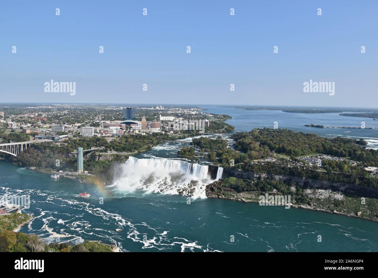 View of Niagara Falls from atop the Skyline Tower, Niagara Falls ...