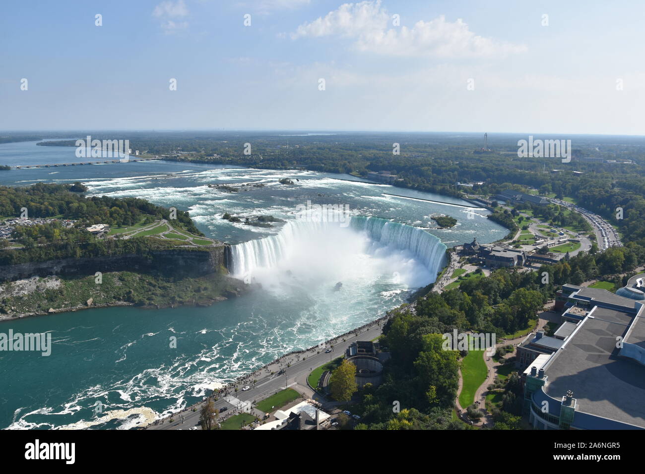 View of Niagara Falls from atop the Skyline Tower, Niagara Falls ...