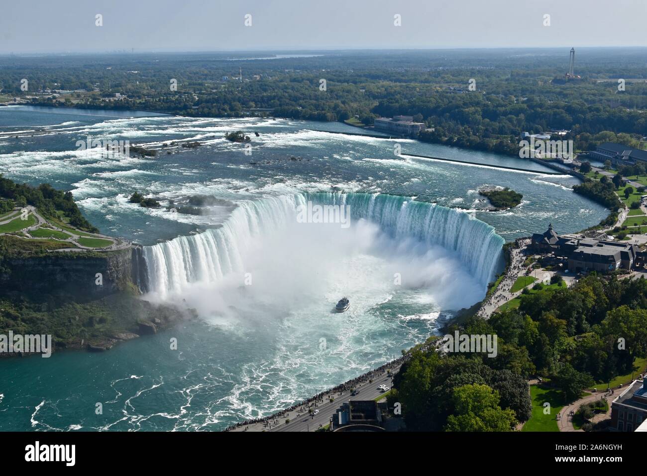 View of Niagara Falls from atop the Skyline Tower, Niagara Falls ...