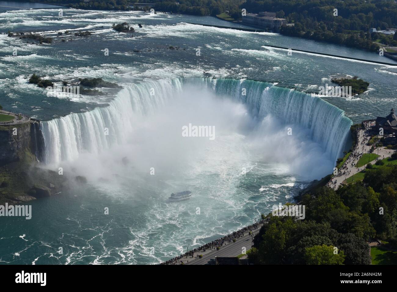View of Niagara Falls from atop the Skyline Tower, Niagara Falls ...