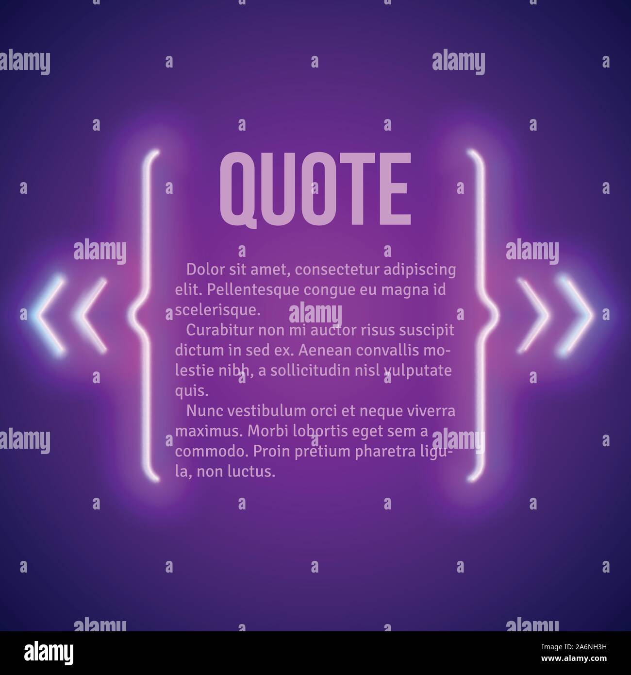 Retro neon glowing quote marks frame Stock Vector Image & Art - Alamy