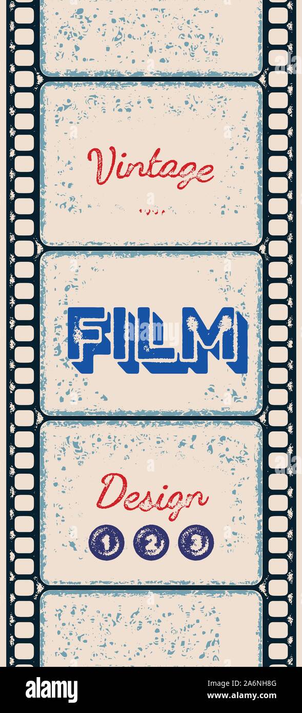 Vintage filmstrip frame distressed Stock Vector Images - Alamy