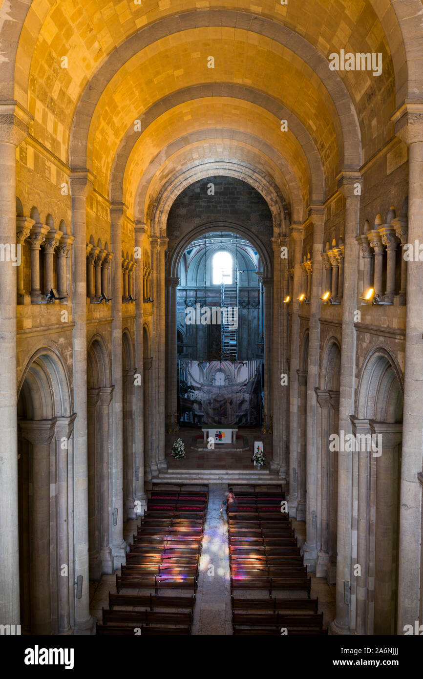 Interior of Lisbon Cathedral, Lisbon, Portuagal Stock Photo - Alamy