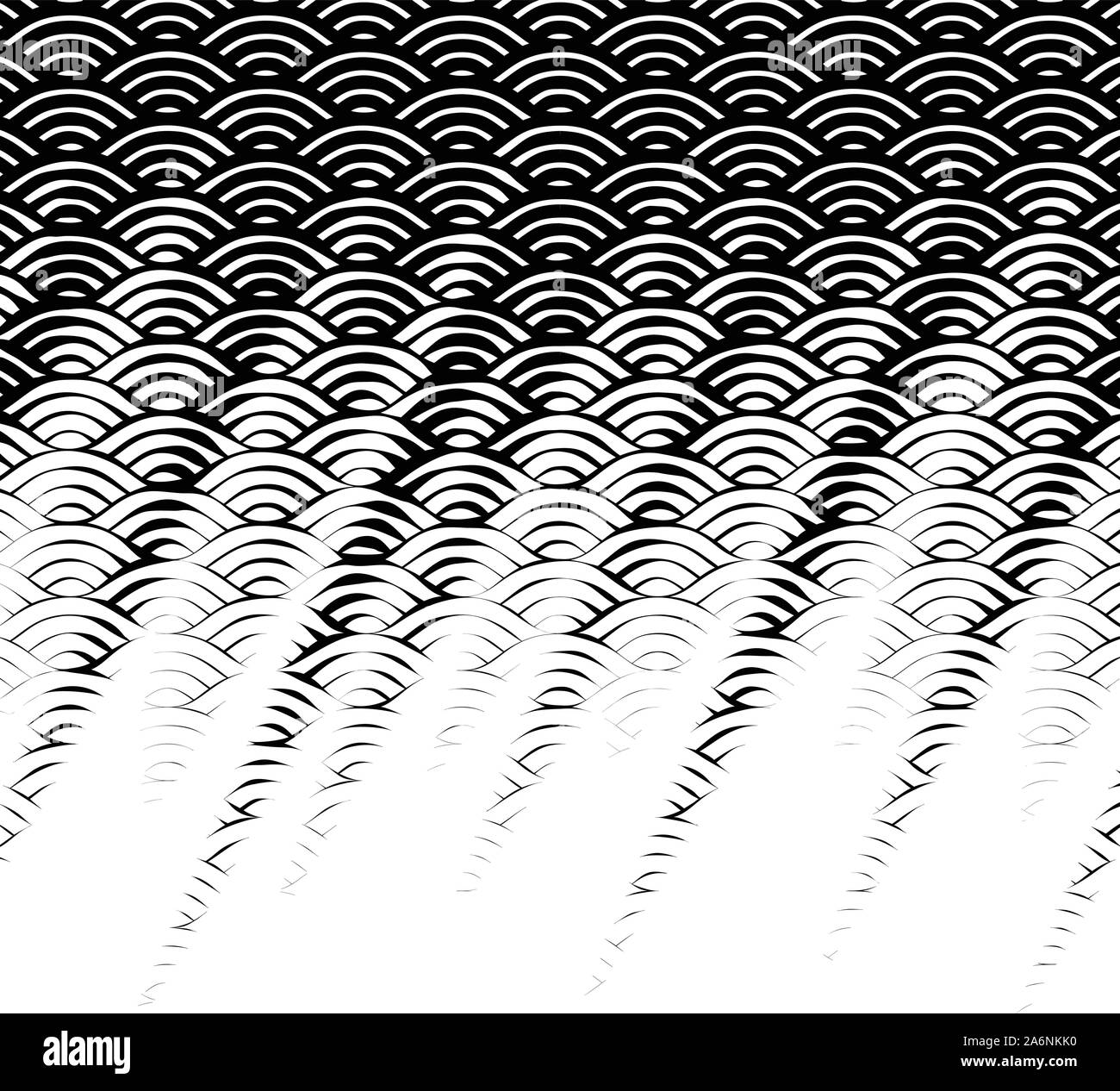 Background with abstract line waves pattern and thickness gradient ...