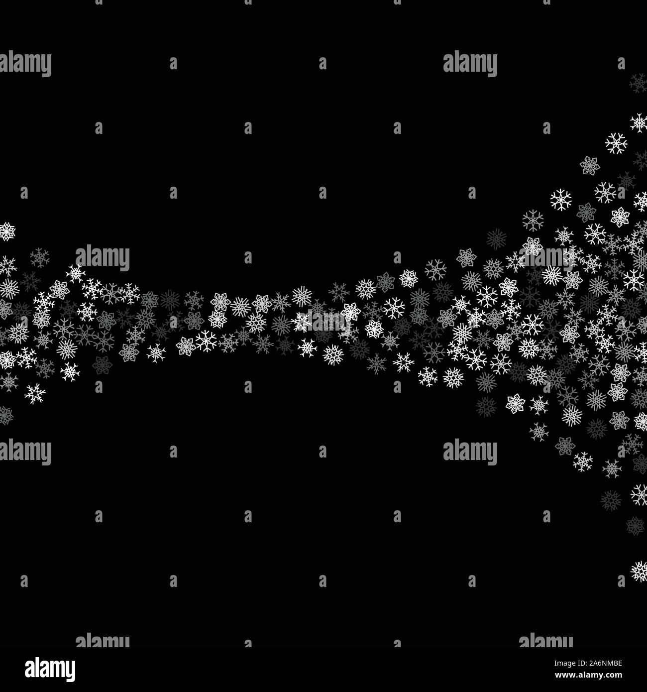 Snowfall with random snowflakes in the dark Stock Vector Image & Art ...