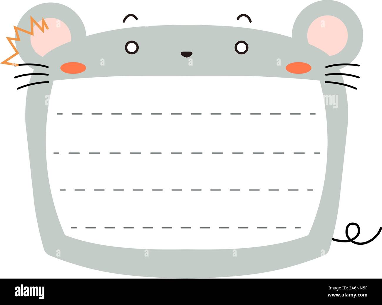 This is a illustration of Cute mouse noteboard Stock Vector Image & Art ...
