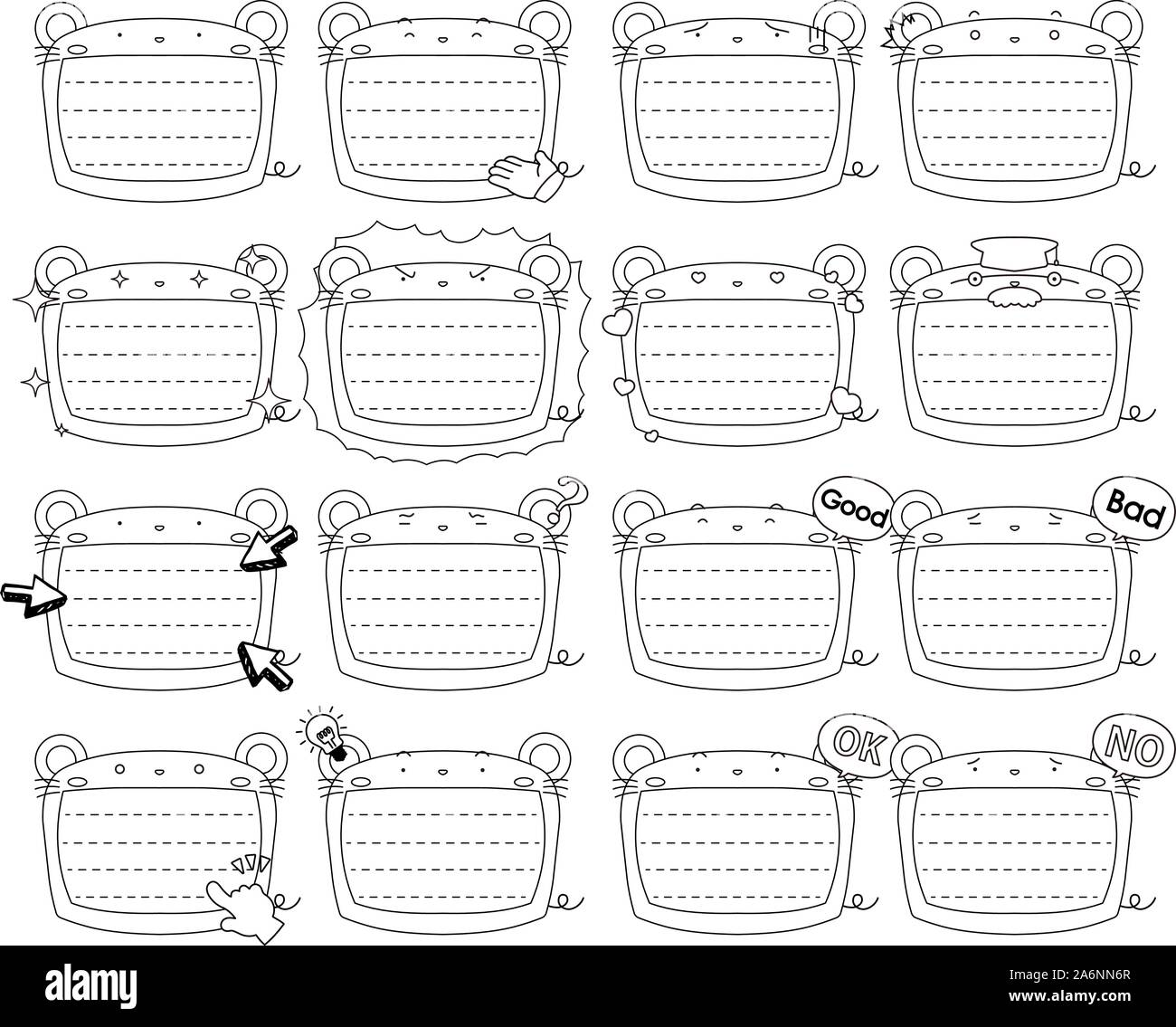 This is a illustration of Cute mouse noteboard Stock Vector Image & Art ...