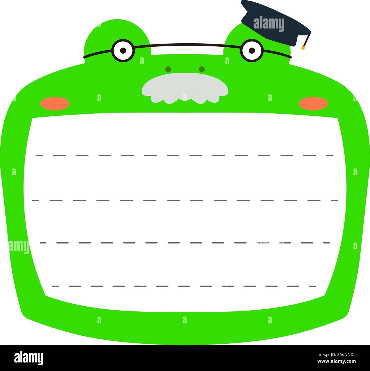This is a illustration of Cute frog noteboard Stock Vector Image & Art ...