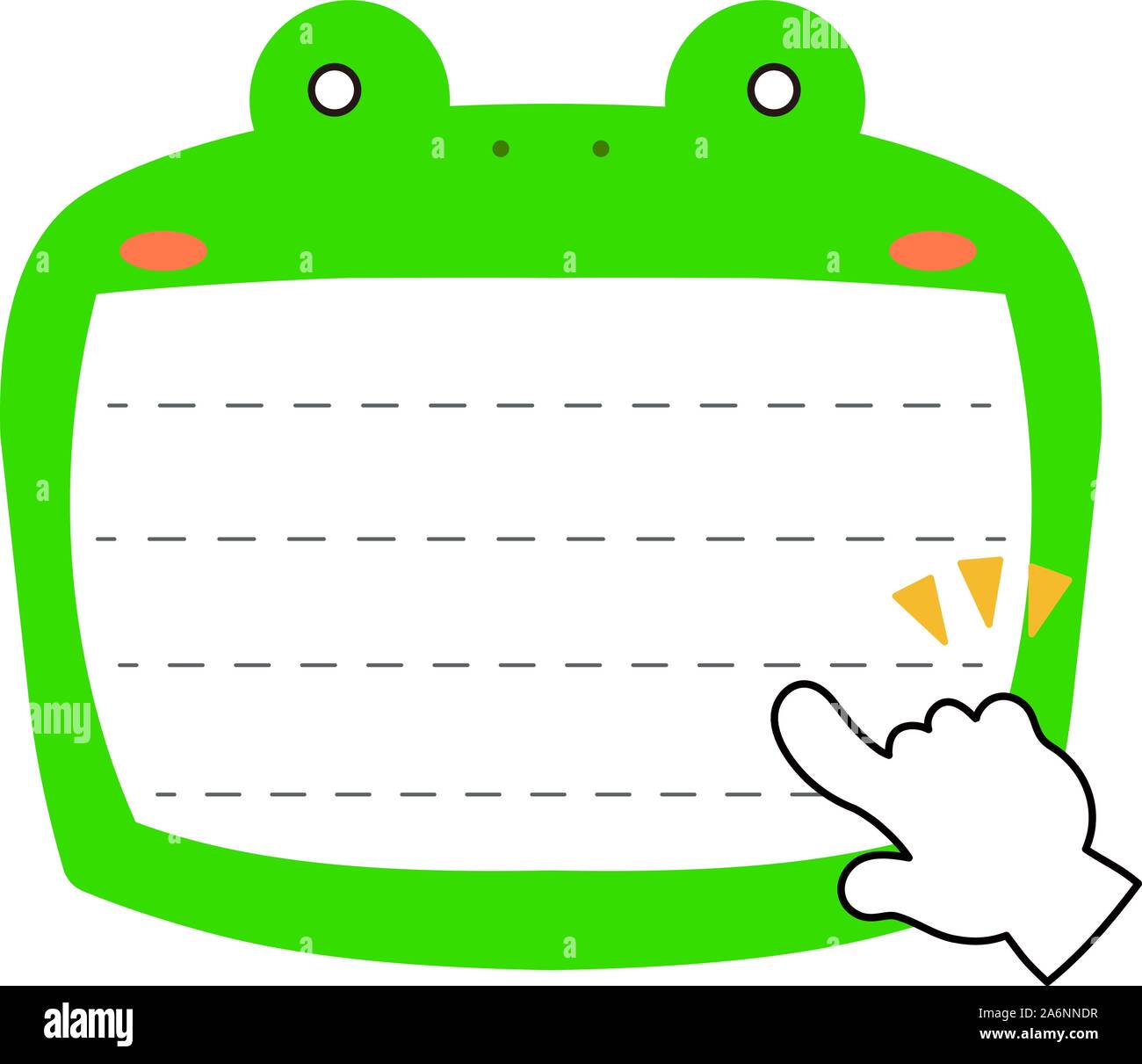 This is a illustration of Cute frog noteboard Stock Vector Image & Art ...