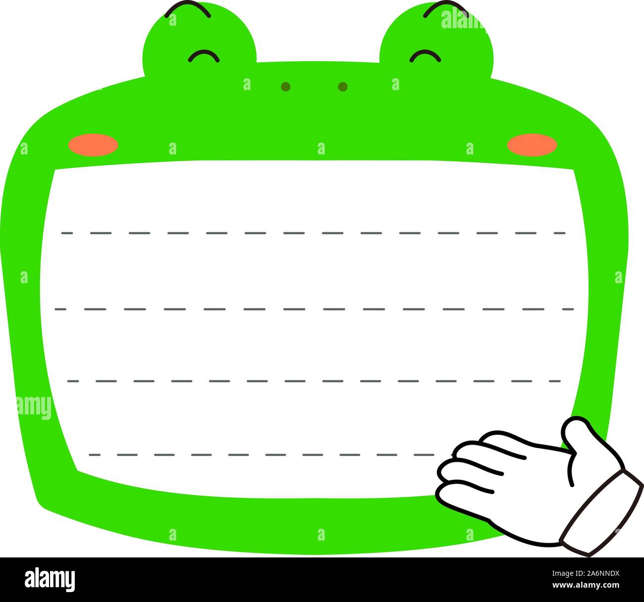 This is a illustration of Cute frog noteboard Stock Vector Image & Art ...
