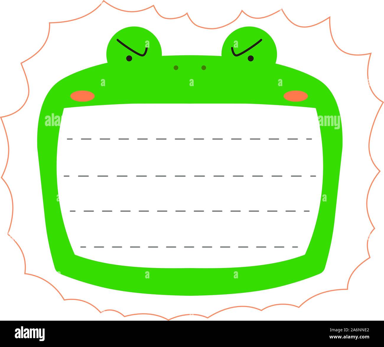 This is a illustration of Cute frog noteboard Stock Vector Image & Art ...