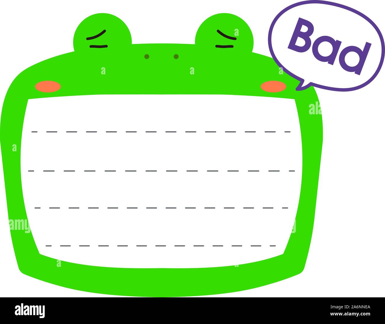 This is a illustration of Cute frog noteboard Stock Vector Image & Art ...