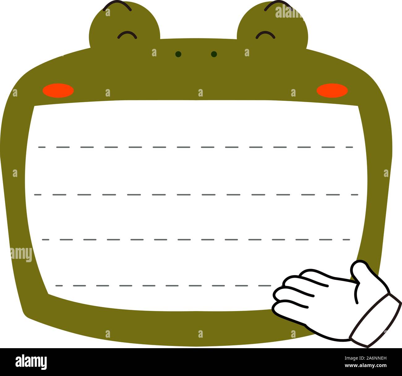 This is a illustration of Cute frog noteboard Stock Vector Image & Art ...