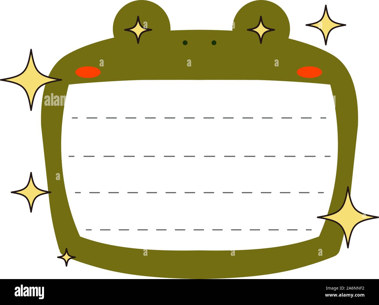 This is a illustration of Cute frog noteboard Stock Vector Image & Art ...