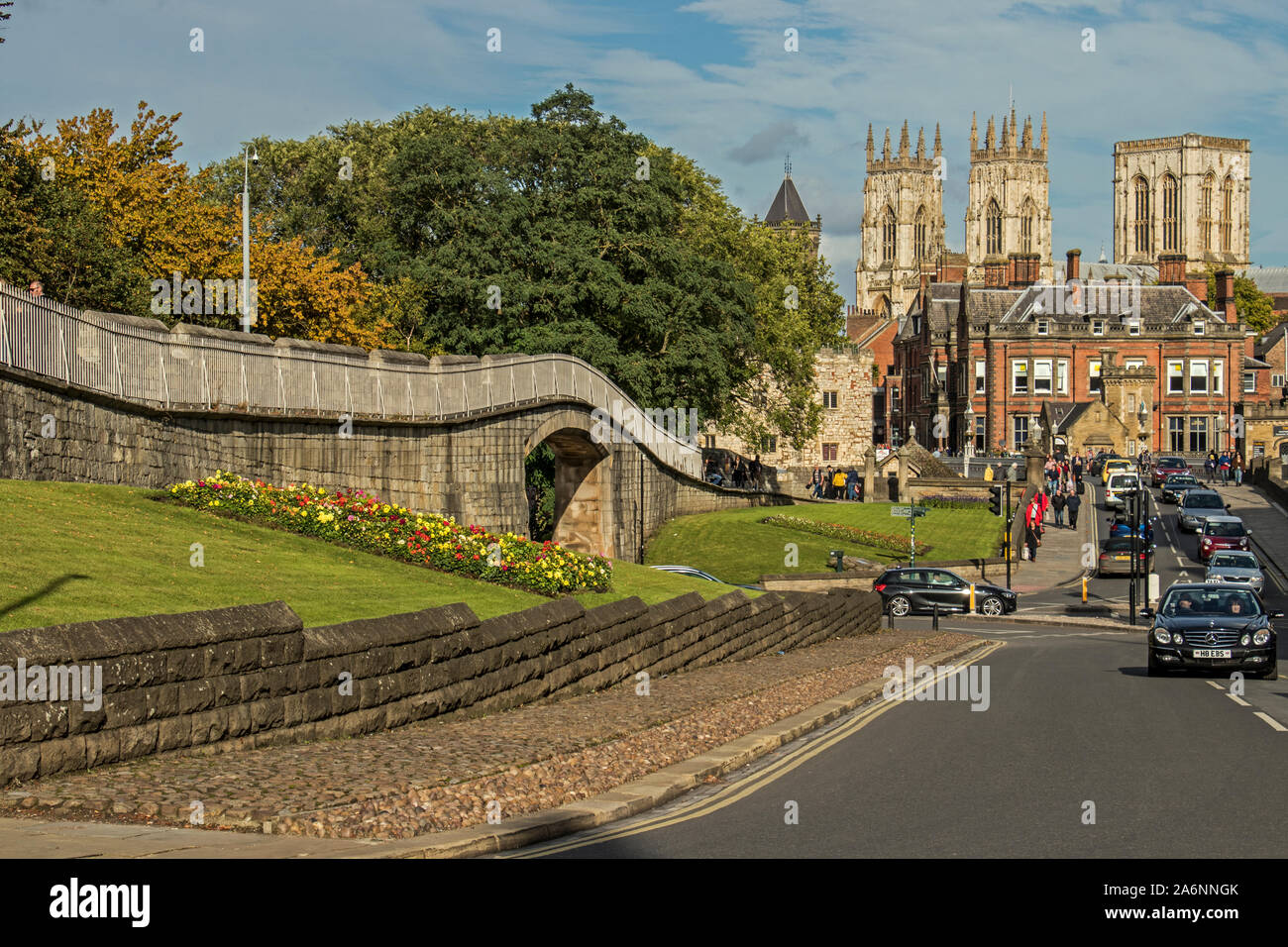 York city walls and Minster United Kingdom Stock Photo - Alamy