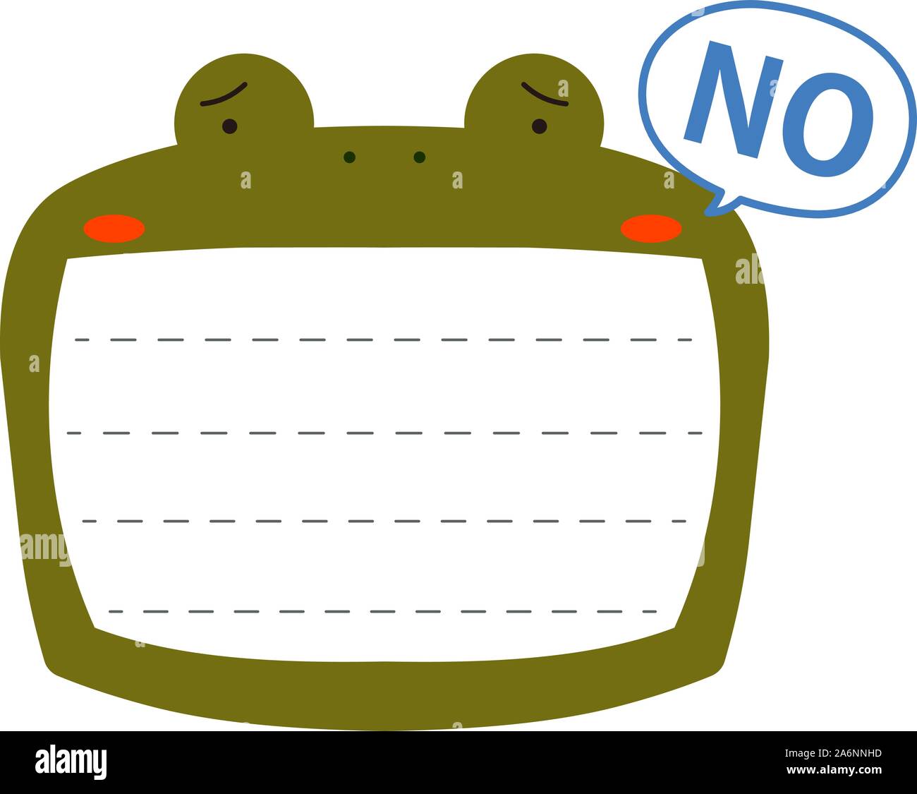 This is a illustration of Cute frog noteboard Stock Vector Image & Art ...