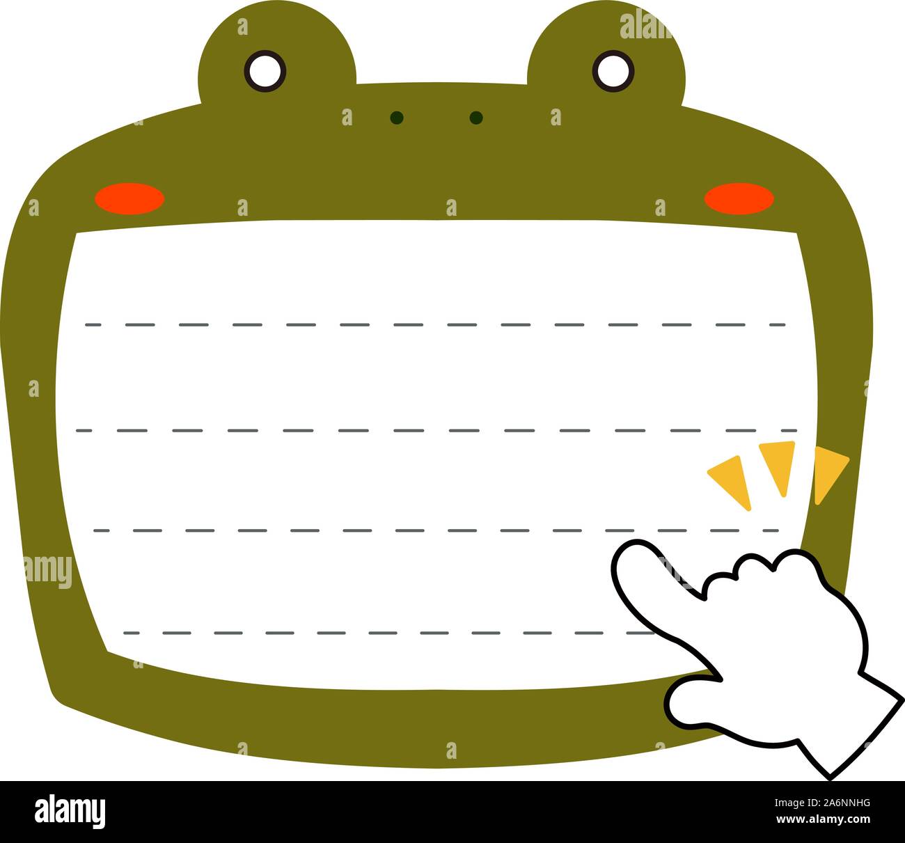 This is a illustration of Cute frog noteboard Stock Vector Image & Art ...