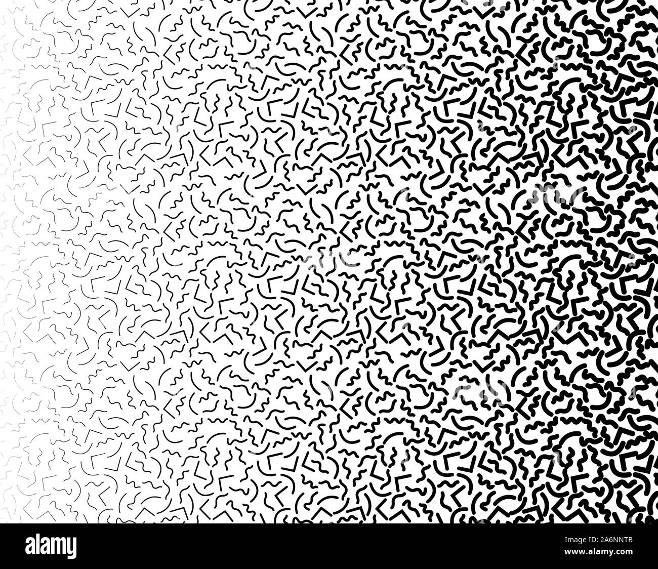 Background with abstract memphis line pattern and thickness gradient ...