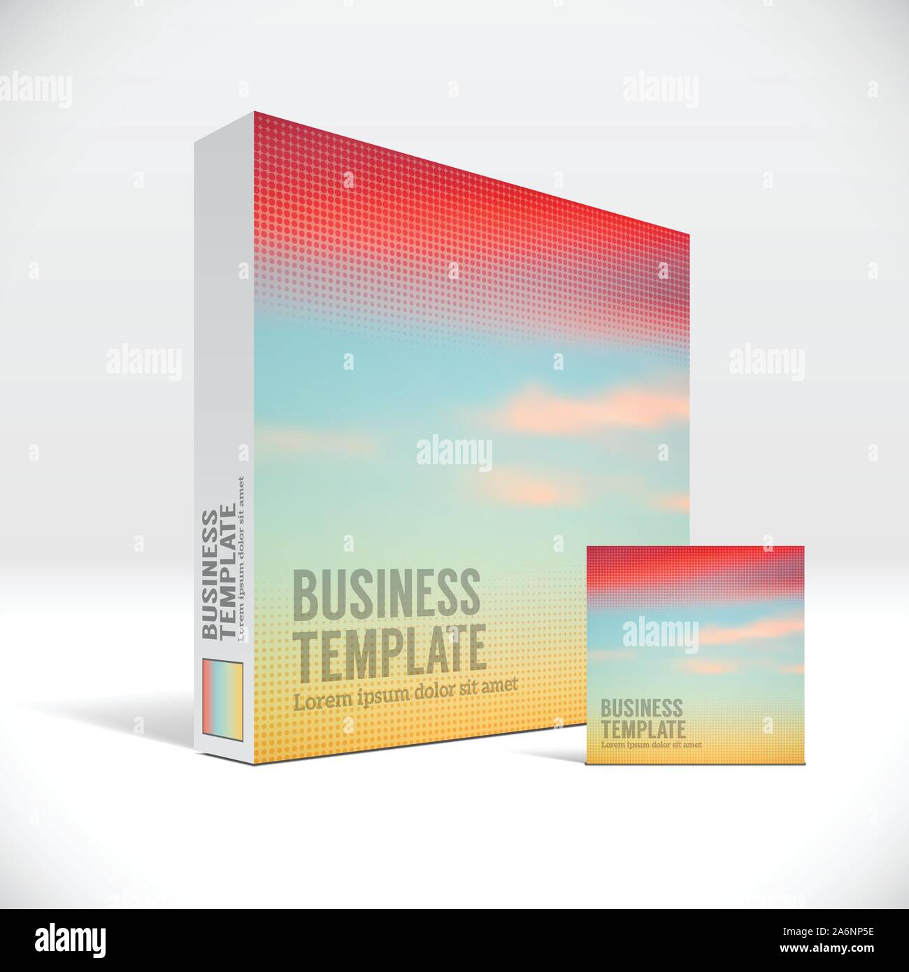 3D Identity box with abstract sky cover Stock Vector Image & Art - Alamy