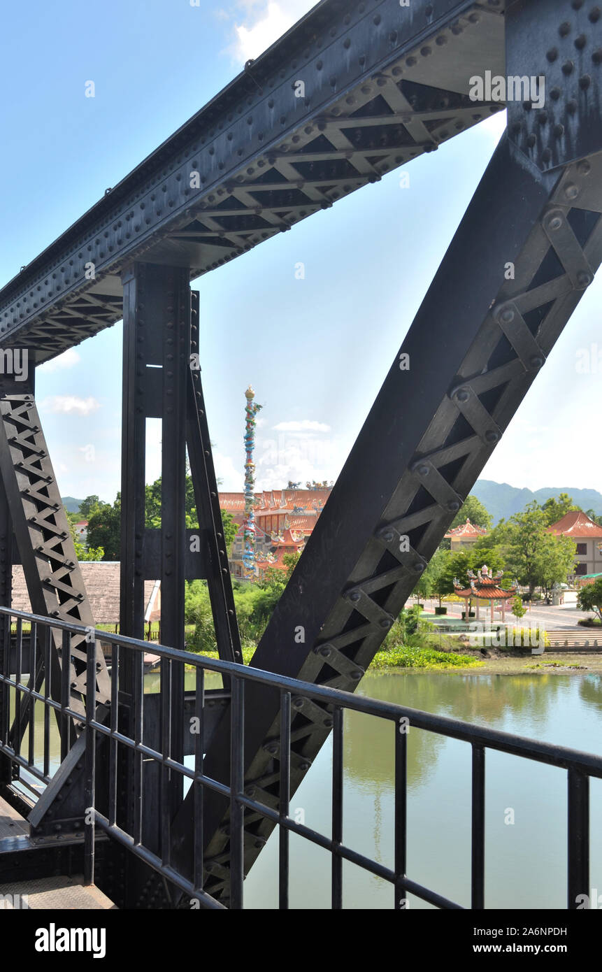 This photo shows the stucture of the Bridge over the River Kwai Stock ...