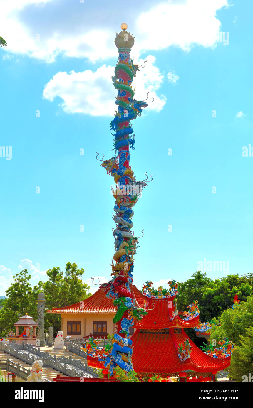 A temple spire as seen from the Bridge Over the River Kwai Stock Photo ...
