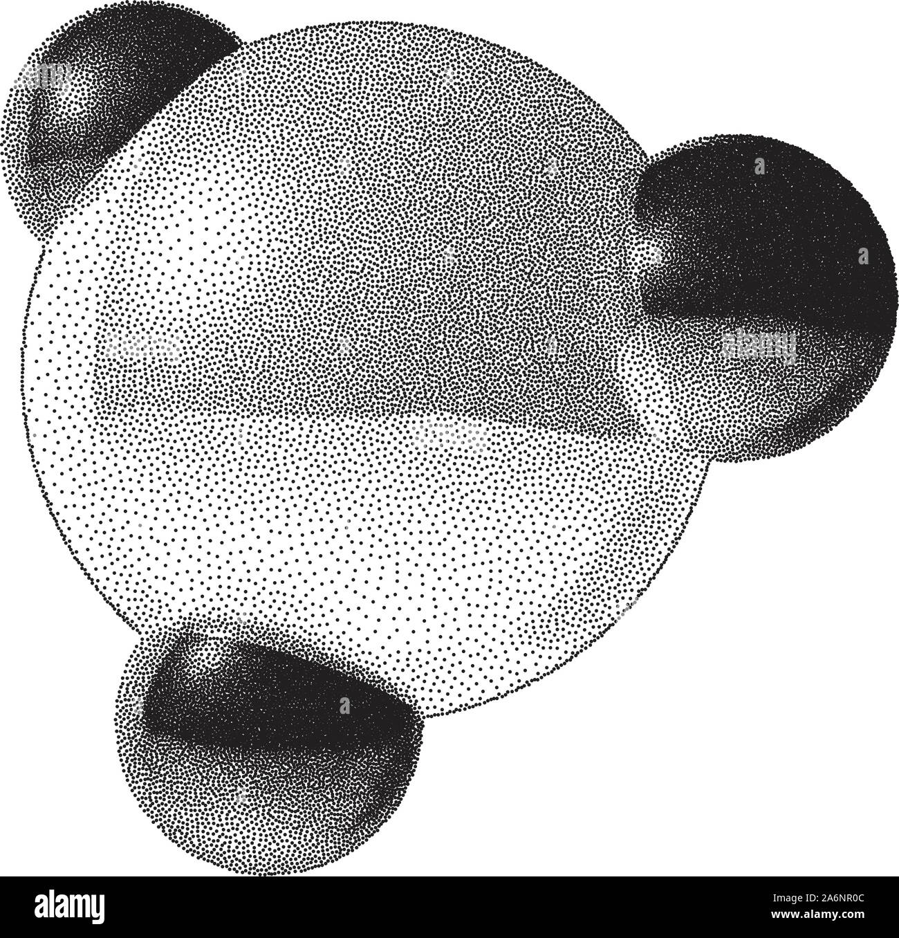 Molecule sign with dotwork gradient Stock Vector Image & Art - Alamy