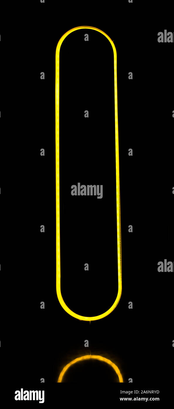 abstract yellow LED light elipse shape on black background Stock Photo ...
