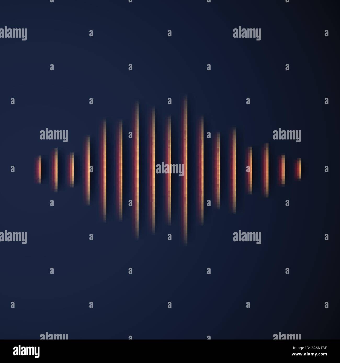 Paper sound waveform with shadow Stock Vector Image & Art - Alamy