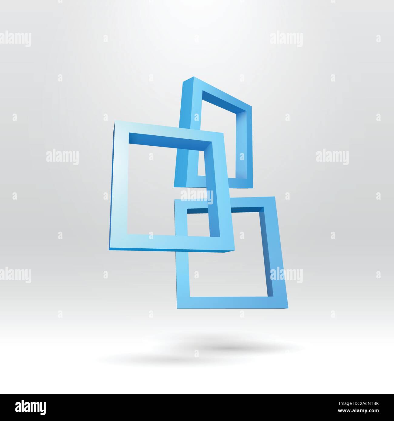 Three blue rectangular 3D frames Stock Vector Image & Art - Alamy