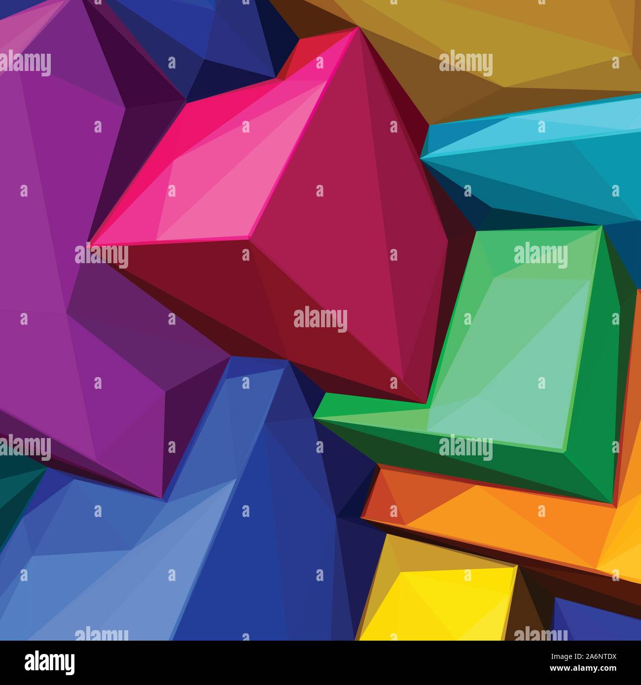 Abstract background with colorful cubes and triangular shadows for ...