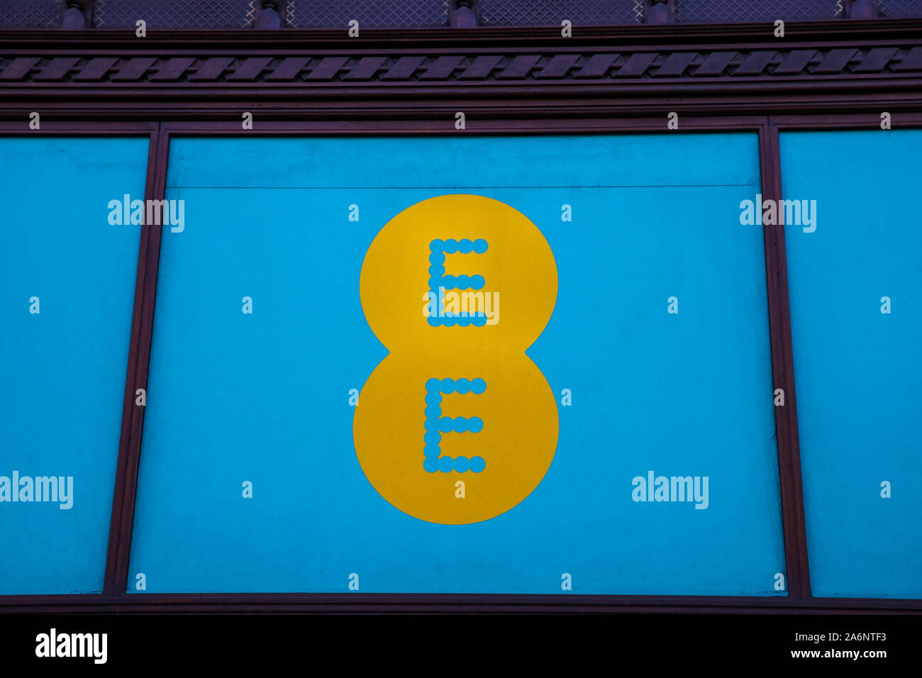 EE logo seen outside a branch in central London Stock Photo - Alamy